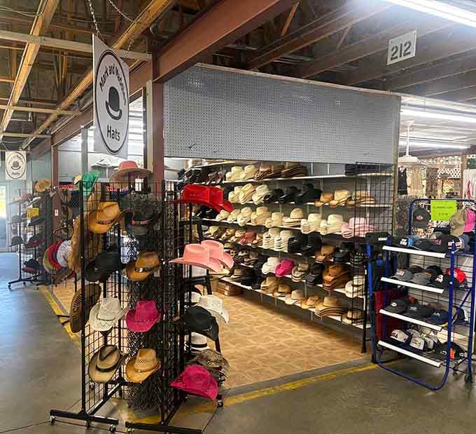 Every hat style imaginable fills these racks, from cowboy classics to beach essentials that'll shade your Florida adventures perfectly.