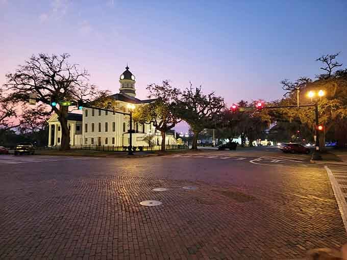 When the courthouse glows pink at twilight, you know you've found a place that takes pride in its heritage.