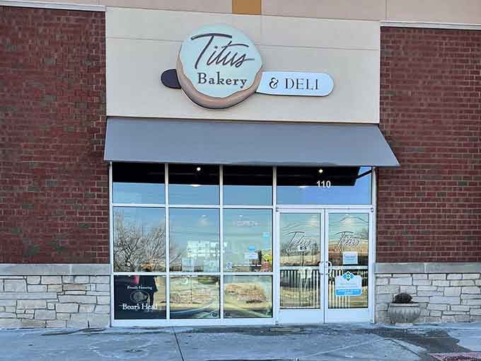 Those expansive windows invite natural light and hungry customers alike, showcasing a modern space with traditional baking values inside.