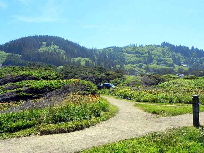 Green hills frame a walking trail that leads to endless ocean views&mdash;better than any treadmill you've ever tried.