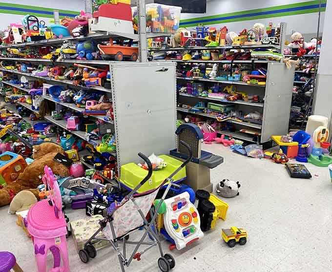 The toy section where childhood memories collide with current playtime possibilities, all at prices that won't require a second mortgage.