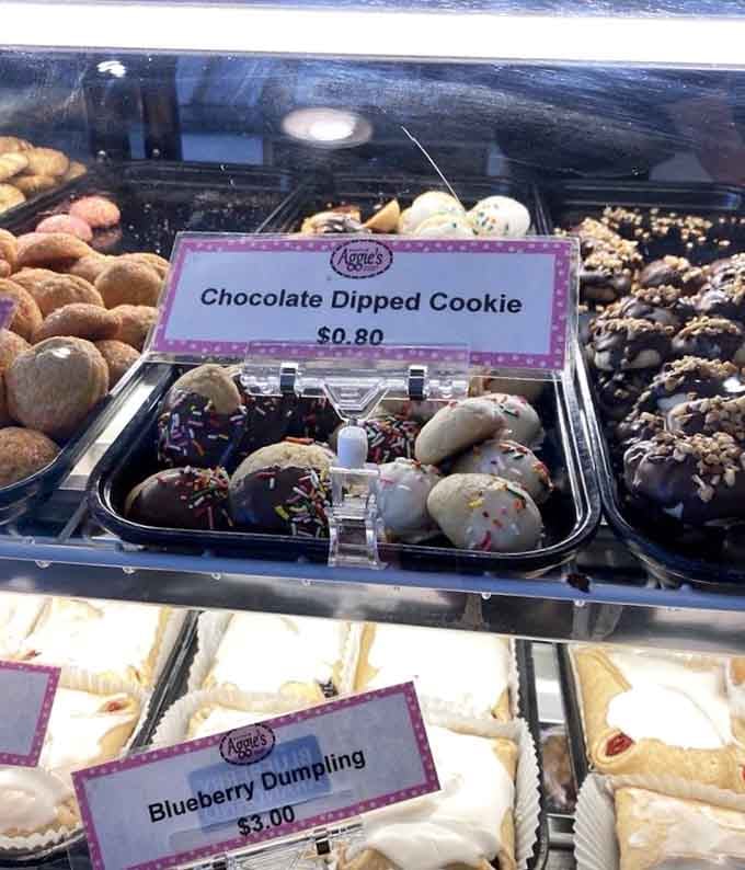 Chocolate-dipped cookies with sprinkles prove that sometimes more is more, and restraint is highly overrated here.