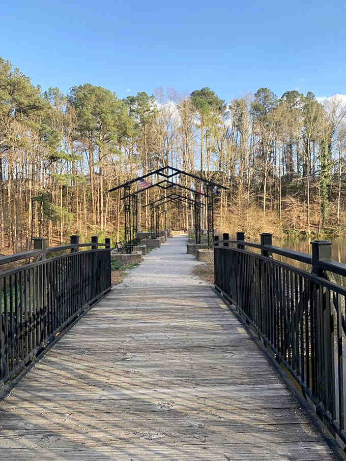 This bridge doesn't just cross water: it transports you from suburban reality into something closer to paradise.