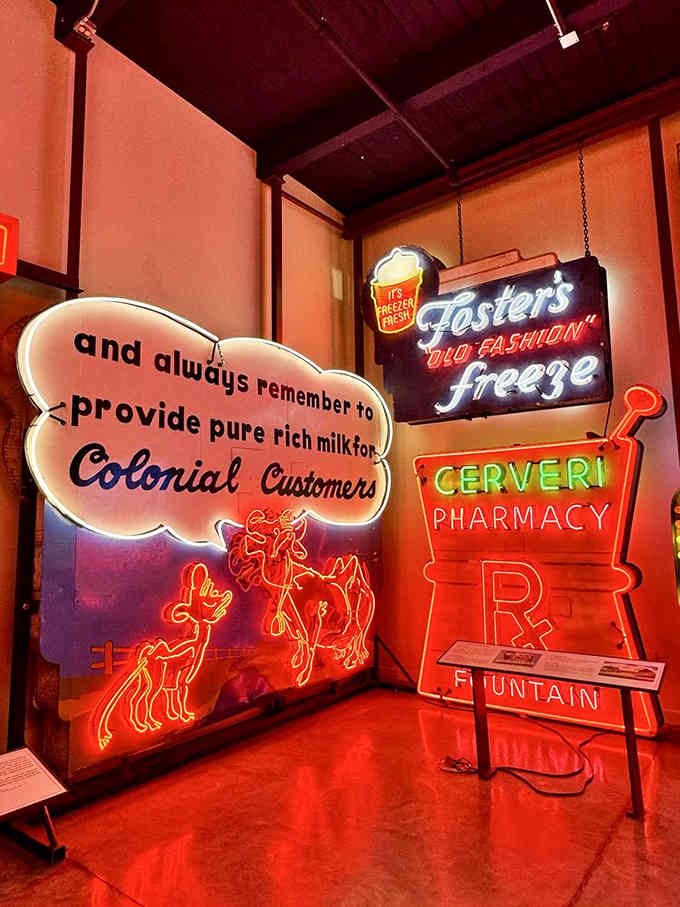 Foster's Freeze and Cerveri Pharmacy signs prove that even mundane businesses once knew how to dazzle with style.