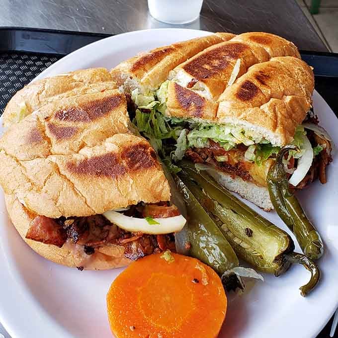 The torta: Mexico's answer to the sandwich, proving that great bread and grilled peppers make everything better in life.