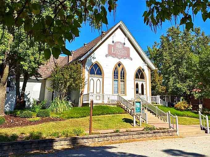 The Lyceum Theatre's beautiful Gothic Revival architecture has been welcoming theater lovers for decades in this charming historic Missouri town.