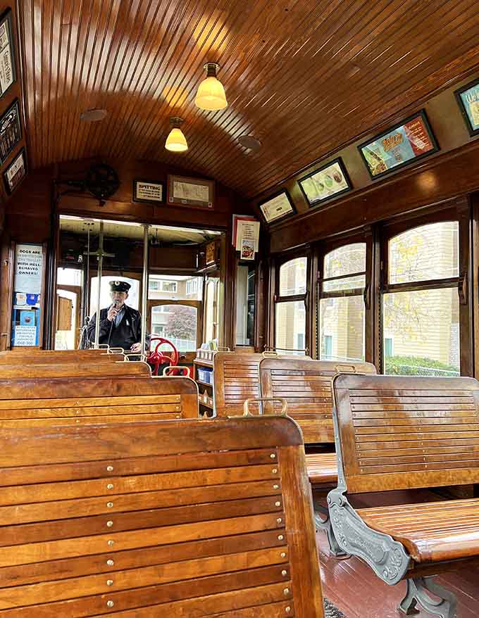 Those wooden seats and brass fixtures create an atmosphere no modern transit system can replicate.