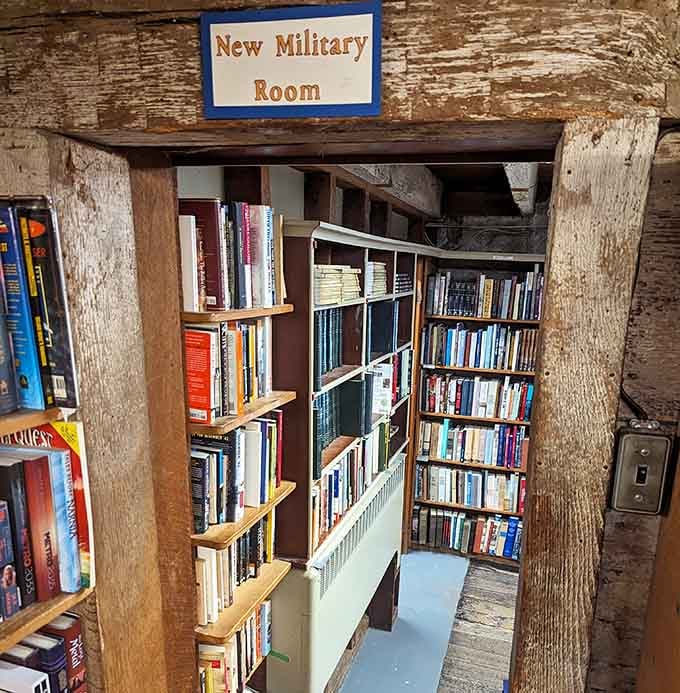 A dedicated military history room means someone here really understands their audience and their passions.