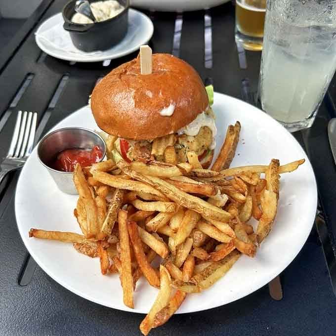 A sandwich this generously stuffed requires both hands and possibly a strategic eating plan before diving in.
