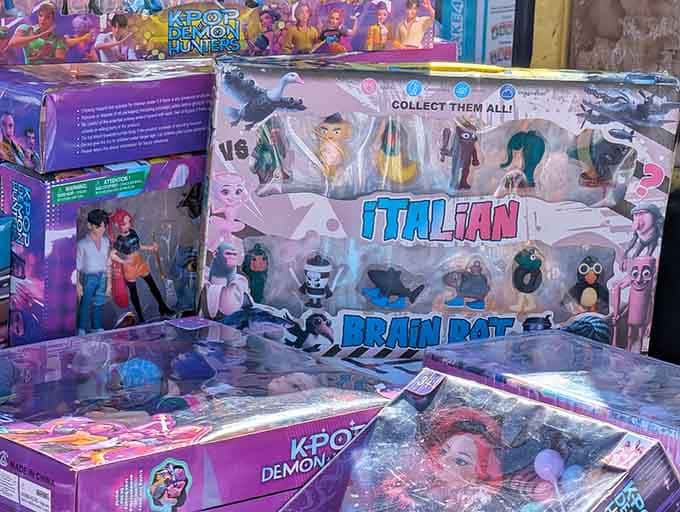 When toy shopping feels like raiding a treasure chest that somehow includes both nostalgia and characters you can't pronounce.