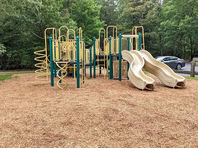 Yes, there's a playground, because even nature lovers need to keep the little ones entertained between hikes.