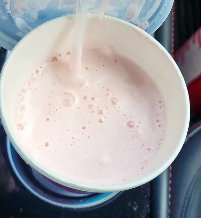 A strawberry shake so thick your straw stands at attention, just like milkshakes were meant to be enjoyed.