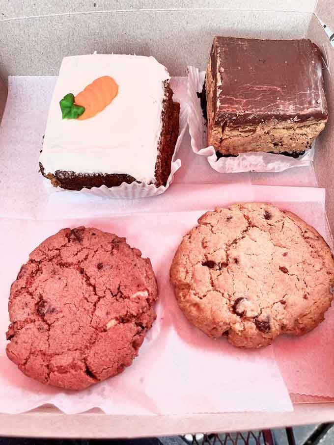 The dessert selection featuring cookies and cakes that'll make you forget whatever diet you started this morning.