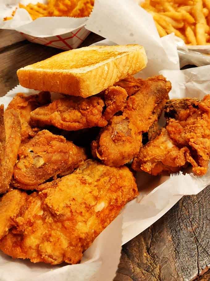 That crackling golden crust and juicy interior prove that great fried chicken is worth any drive, anywhere.