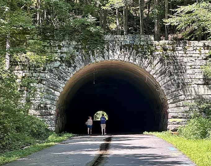 The Road to Nowhere tunnel looks mysterious enough to make you forget you're technically still in civilization.