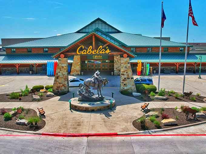 Cabela's brings the outdoor outfitter experience to Buda, complete with that iconic horse statue greeting every visitor.