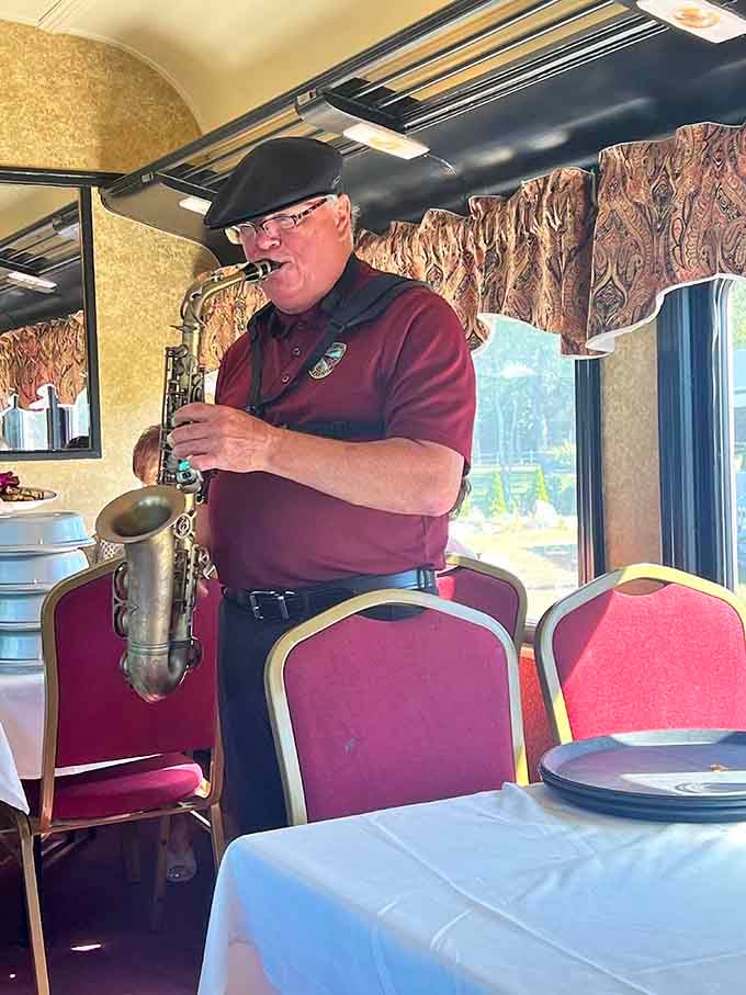 Live jazz on a moving train&mdash;because some moments deserve their own soundtrack beyond clickety-clack.