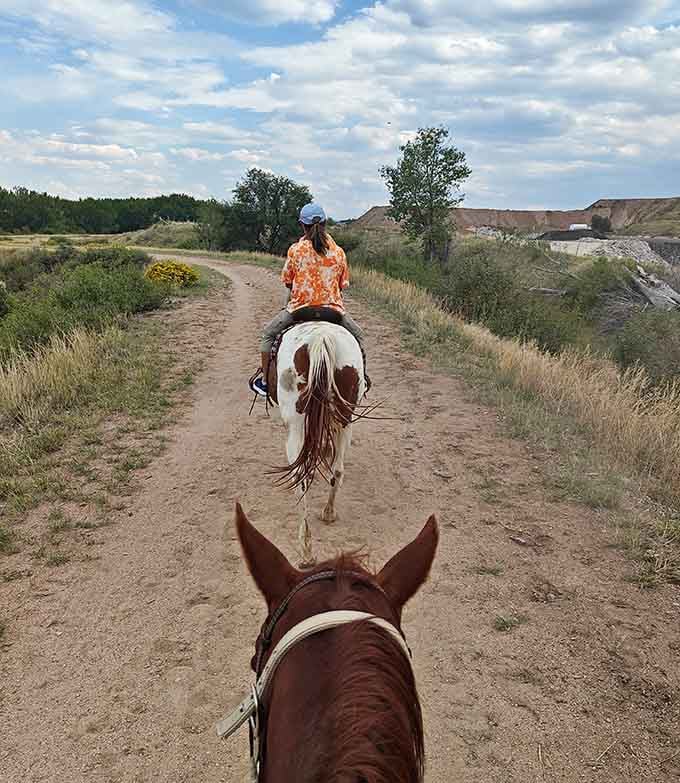 Trail riding here offers views that make you understand why cowboys never wanted office jobs.