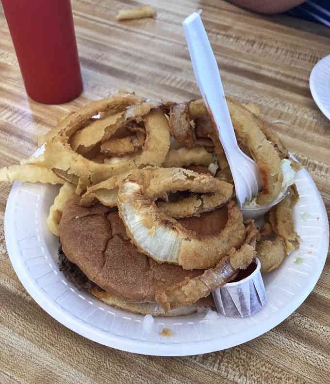 Behold the chili cheeseburger in all its glory, ready to make your taste buds sing hallelujah.