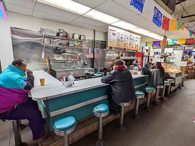 The classic diner-style counter serves fuel for your shopping marathon without breaking the bank.