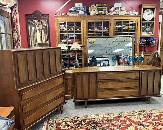 Mid-century modern meets timeless elegance in a furniture collection that would make Don Draper weep with joy.