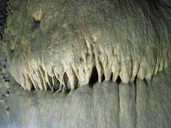 These delicate formations look like teeth in a stone smile that took forever to form.