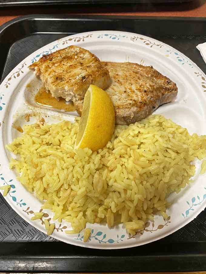 Cajun swordfish with rice proves that sometimes the broiled options steal the whole show.