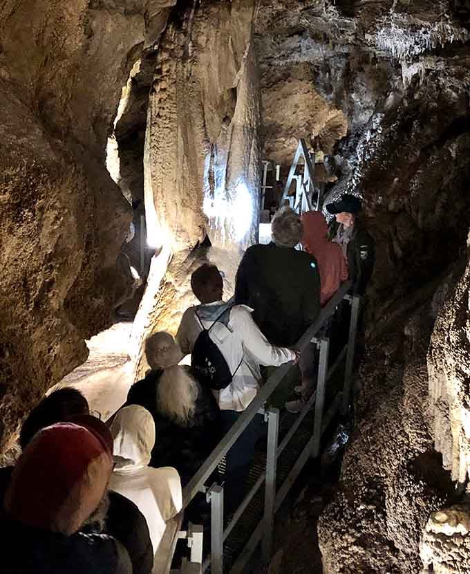 Following your guide deeper into the earth, where the only notifications come from dripping water overhead.