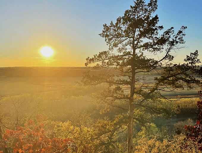 Golden hour at Cuivre River, when the landscape looks like it's auditioning for a nature documentary about paradise.
