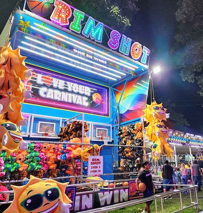 Carnival games promise giant stuffed prizes that definitely won't fit in your car, but you'll try anyway.