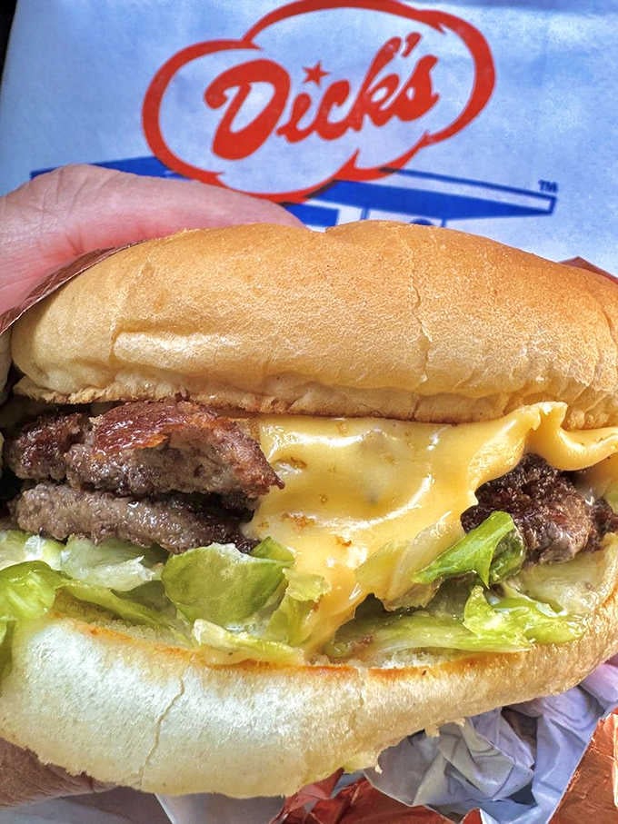 A classic cheeseburger that would make even the Fonz say "Ayyyy" and give it two thumbs up.