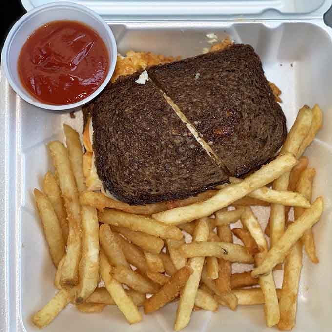 The haddock Rueben reimagines a deli classic with fresh fish, proving innovation doesn't require complicated techniques.