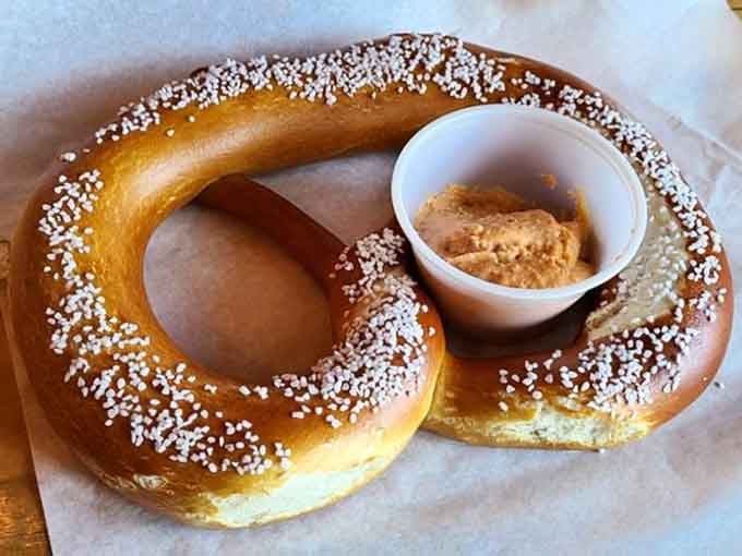 That giant pretzel with Liptauer cheese is basically a warm, doughy hug served on a plate.