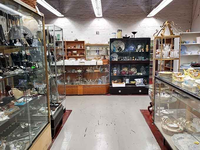 Glass cases protect delicate treasures while letting you admire the craftsmanship of bygone eras up close.