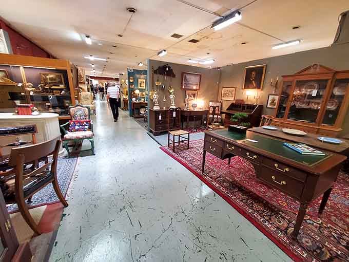 Furniture arranged with such care, you'd swear June Cleaver herself might walk through any moment.