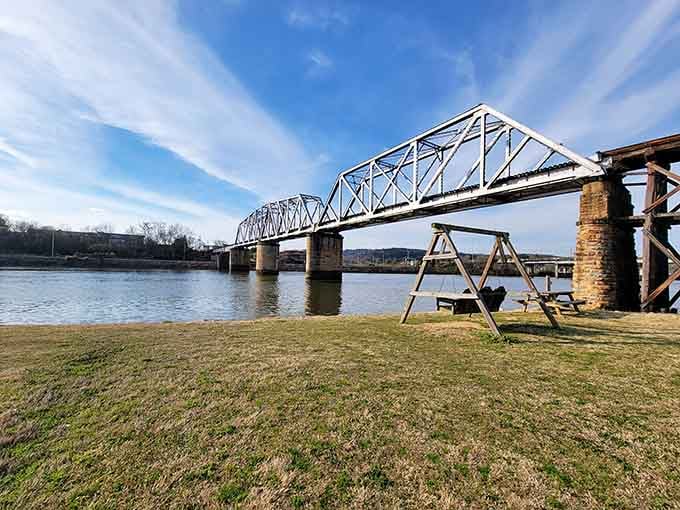 The Coosa River Bridge frames views that remind you why people built entire towns around waterways in the first place.