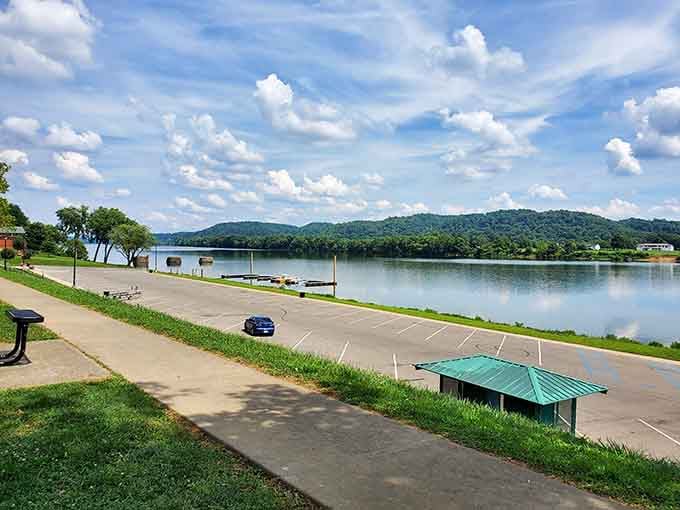 The mighty Ohio River flows past Gallipolis, carrying stories of steamboats, settlers, and endless American possibility.