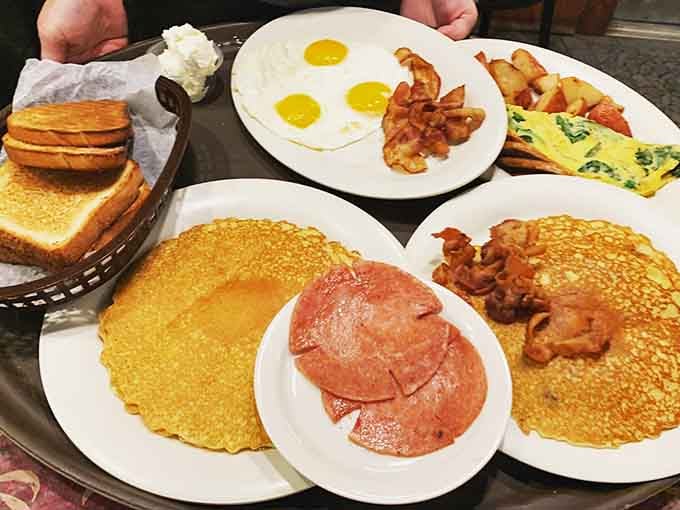 This breakfast spread looks like it could fuel a construction crew or satisfy three hungry teenagers&mdash;possibly both simultaneously.