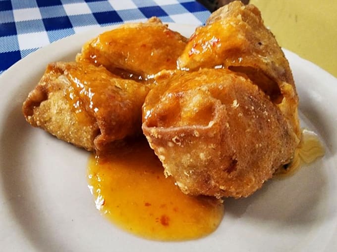 Soul rolls drizzled with sweet heat sauce prove that sometimes the best innovations honor tradition while breaking rules.