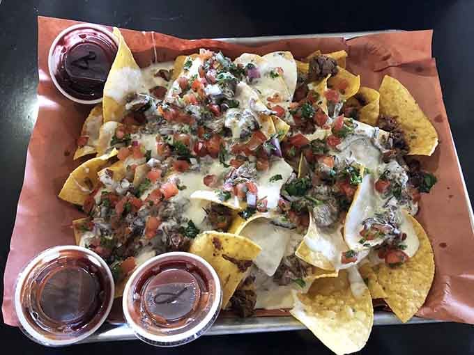 Brisket nachos shouldn't work this well, but here we are, living in a world of delicious possibilities.