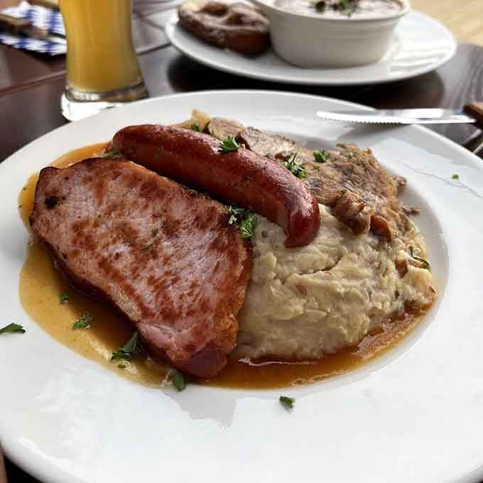 Pork, sausage, and sauerkraut walk into a bar and decide to become your new best friends.