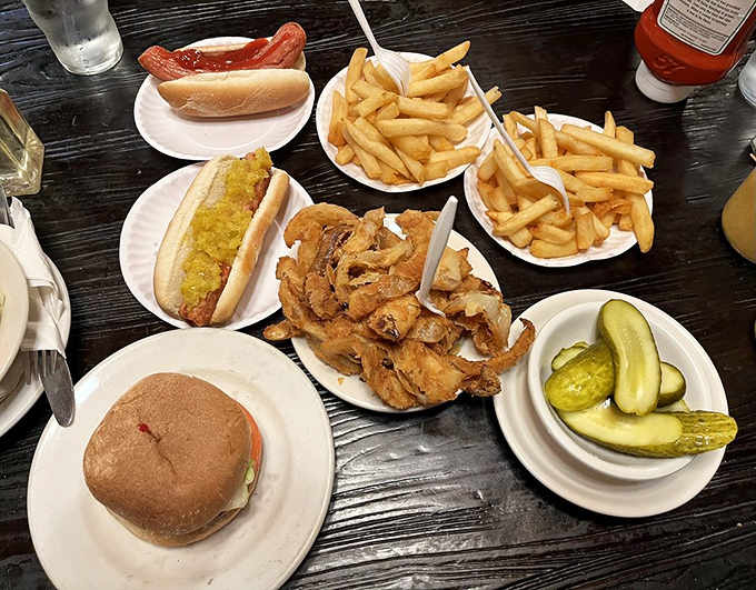 A table spread that looks like someone ordered one of everything and made absolutely zero mistakes in the process.