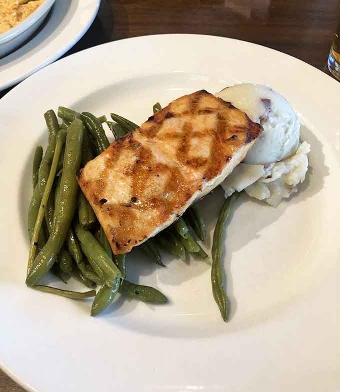 Brown sugar glazed salmon with green beans shows that simple preparations often yield the most satisfying results on the plate.