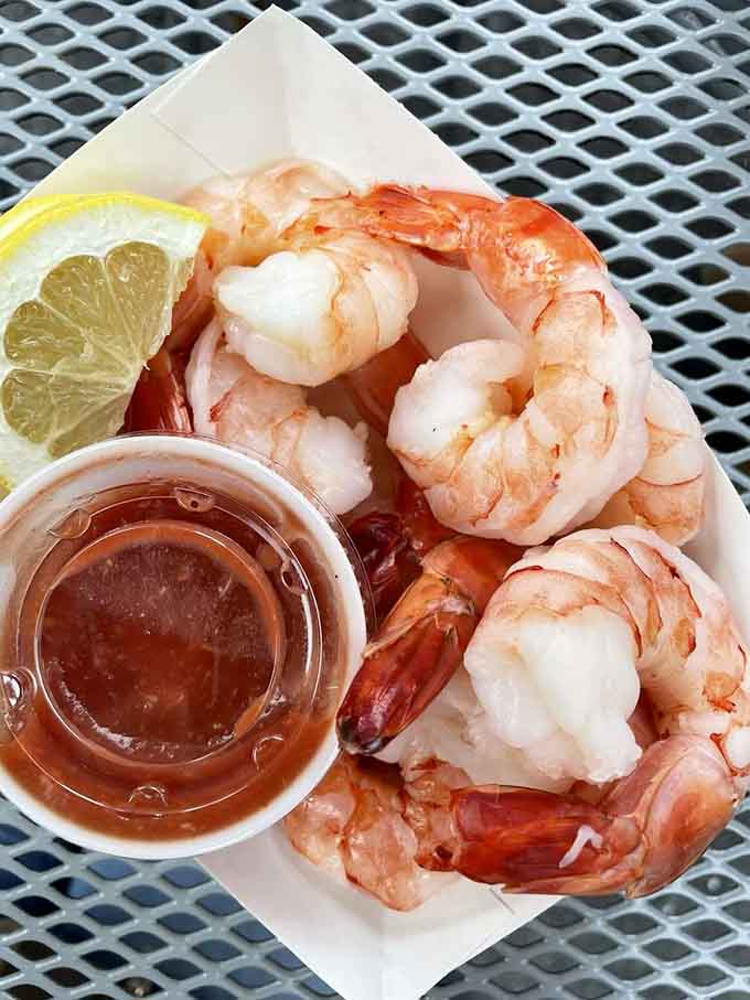 Fresh shrimp cocktail with that tangy sauce&mdash;simple, classic, and proof that sometimes perfection needs no embellishment whatsoever.