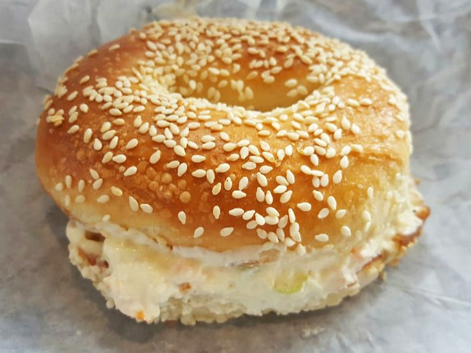 A sesame bagel with scallion cream cheese: simple perfection that needs no introduction or apology.