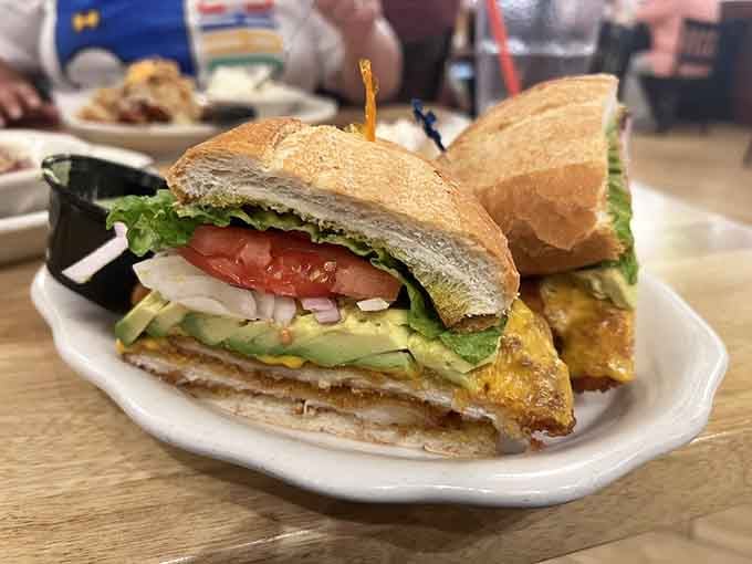 Crispy chicken meets avocado in a sandwich that somehow bridges Brooklyn and California without breaking a sweat.
