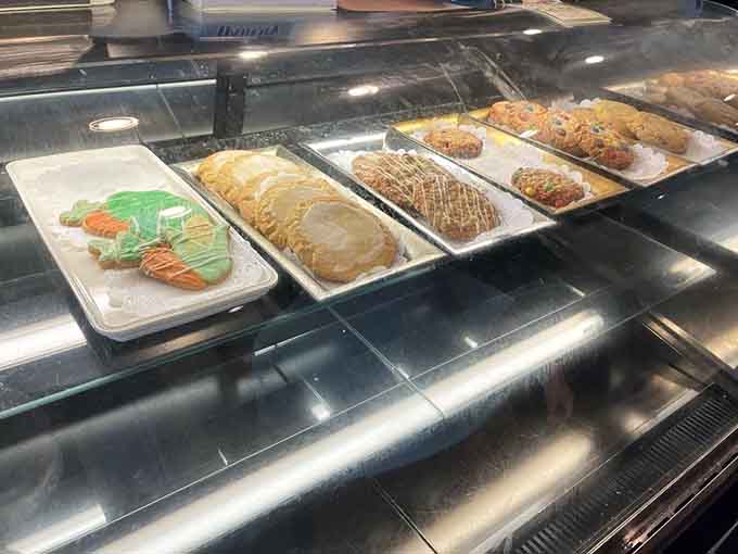 That bakery case holds more temptation than a kid can handle on allowance day at the candy store.