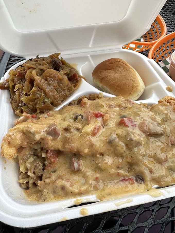 Catfish étouffée so rich and flavorful, it'll transport you straight to the bayou without leaving Alabama.
