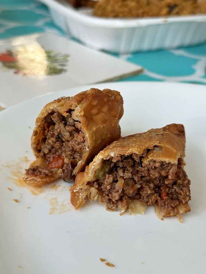 Golden empanadas stuffed with seasoned beef, because some pockets are meant to be filled with joy.