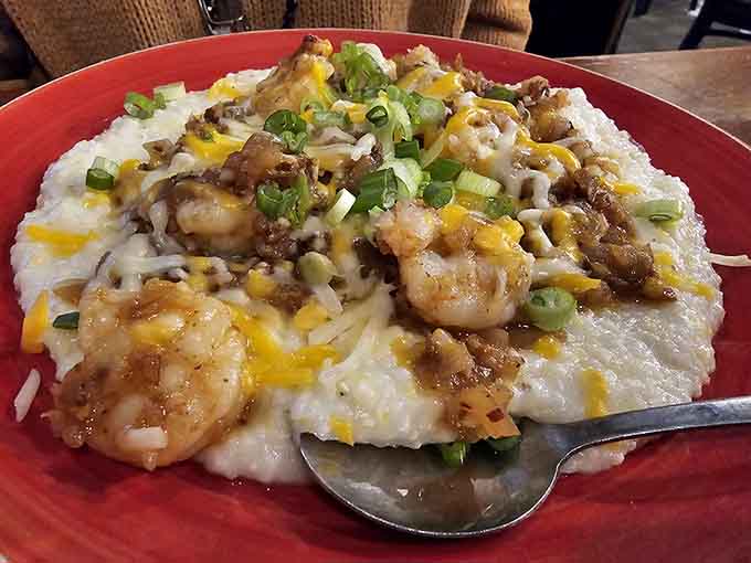 Shrimp and grits that'll make you reconsider every breakfast choice you've ever made in your entire life.